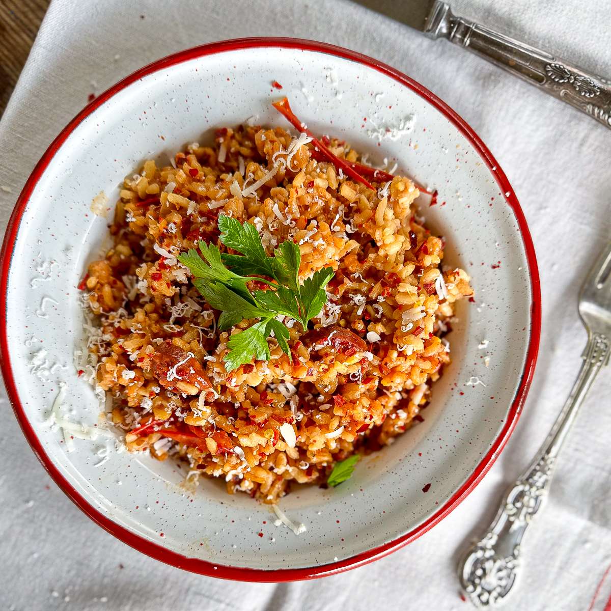 Chorizo and Tomato Risotto - The Wild Epicurean