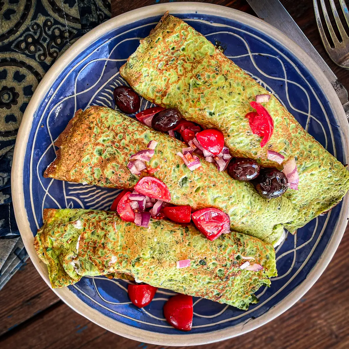 Spinach Pancakes with Dill Yoghurt - The Wild Epicurean